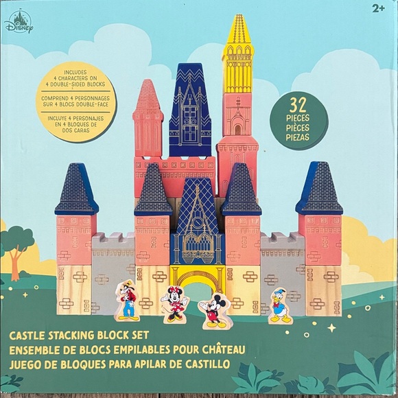 Disney | Toys | Disney Castle Building Block Set Blue Pink Yellow ...